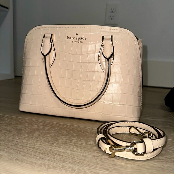 kate spade | Bags | Rare Kate Spade Darcy Croc Embossed Leather Satchel ...